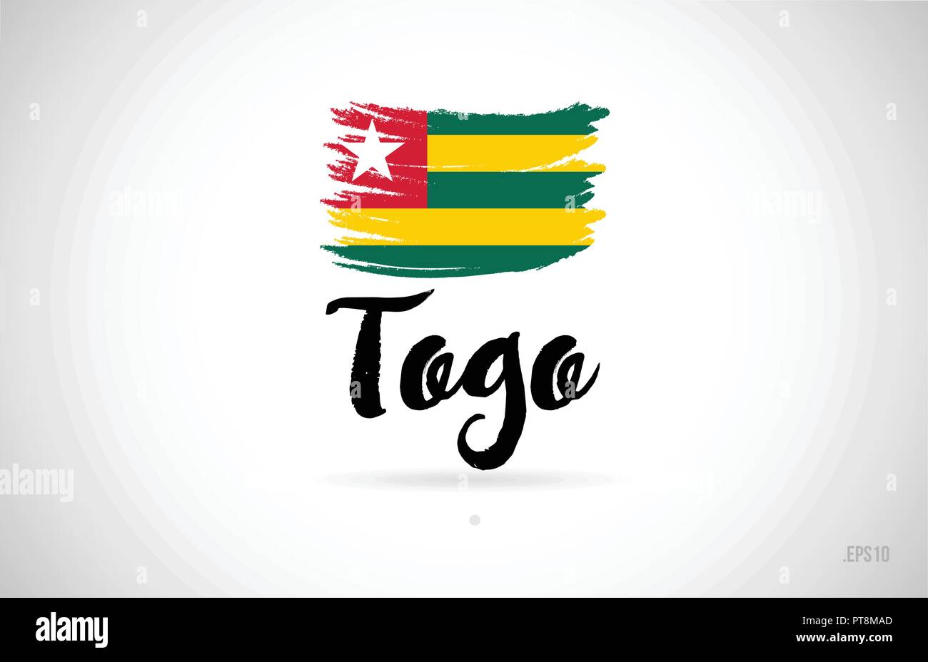 togo country flag concept with grunge design suitable for a logo icon ...