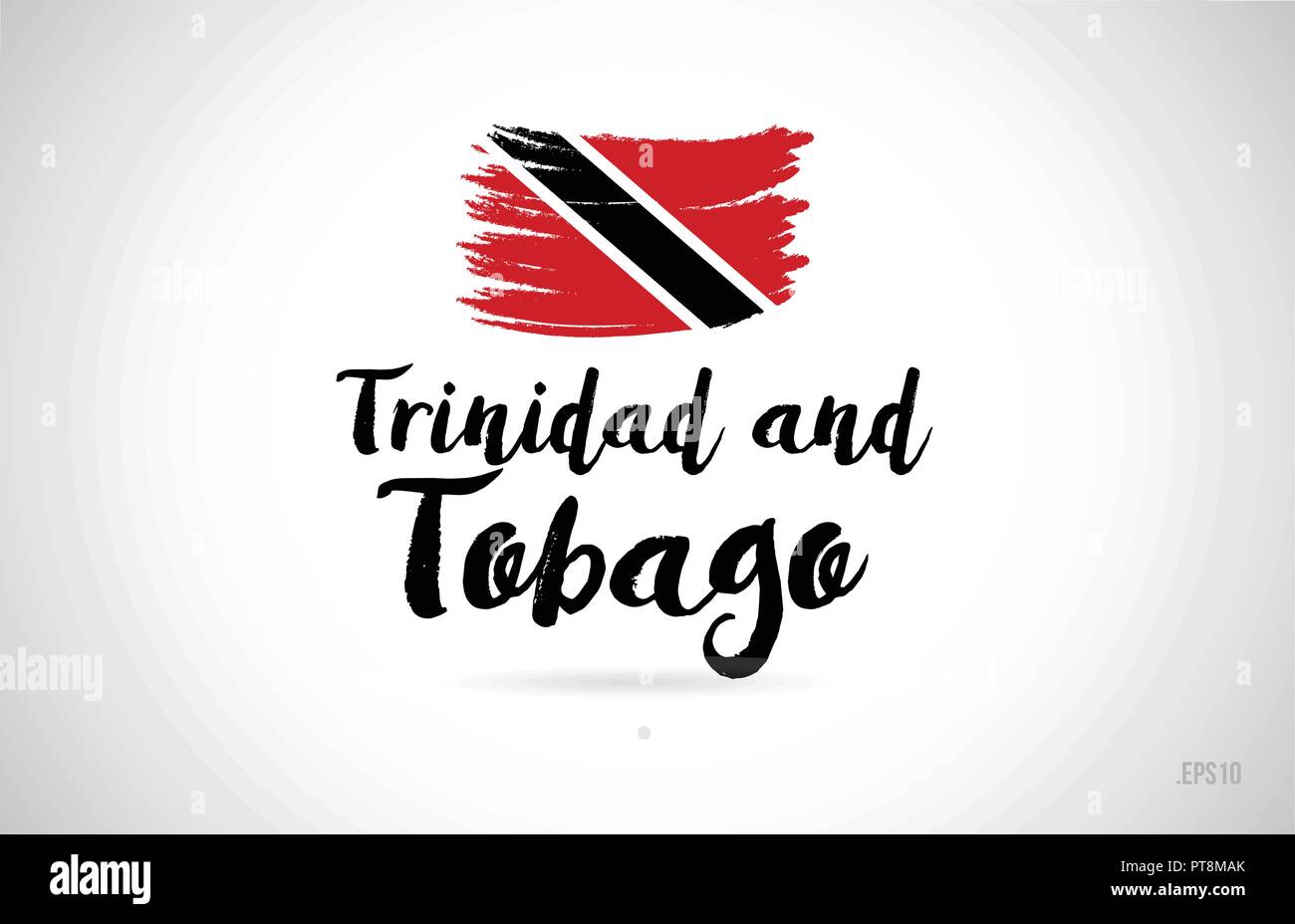Trinidad And Tobago Country Flag Concept With Grunge Design Suitable
