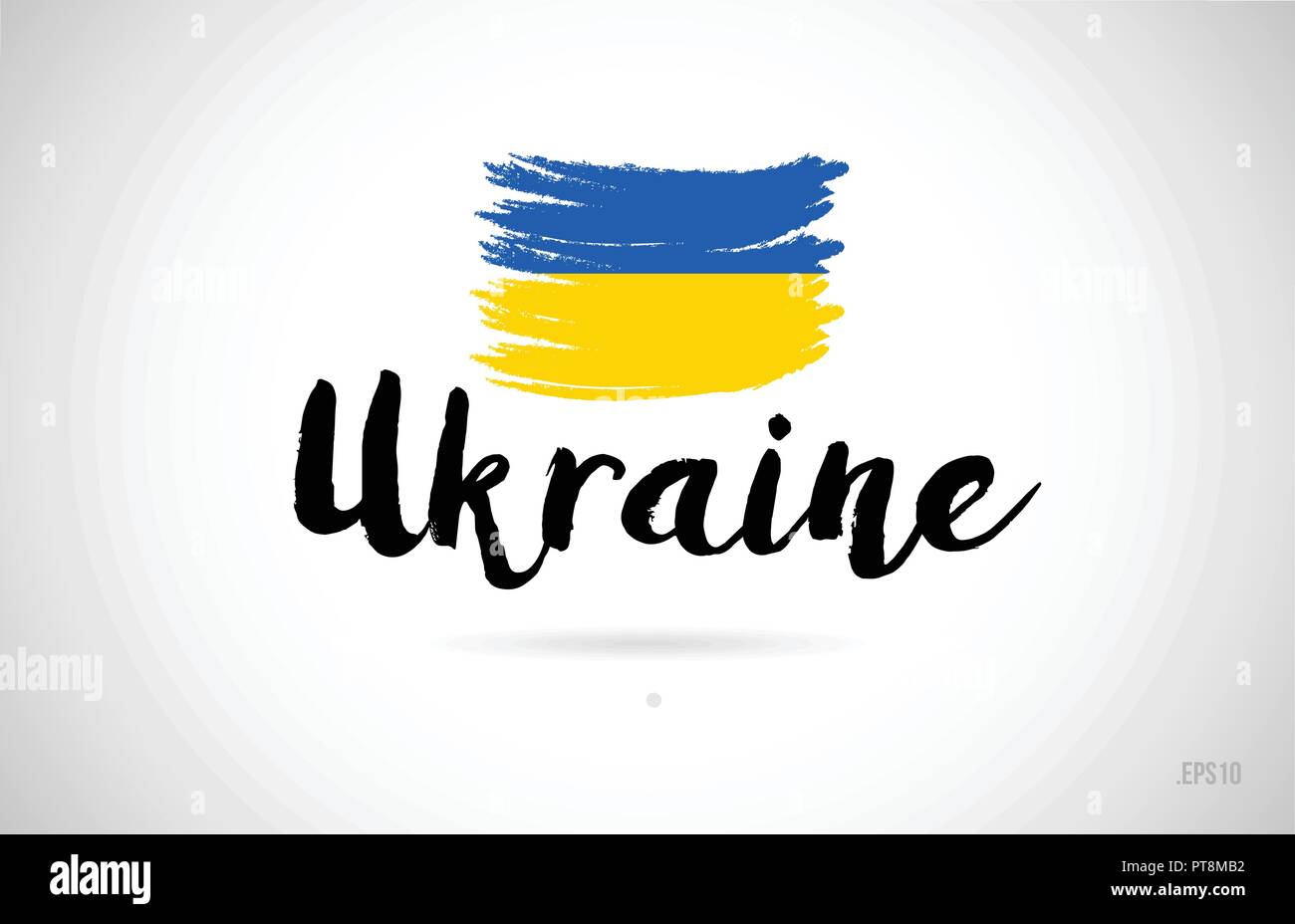 ukraine country flag concept with grunge design suitable for a logo ...