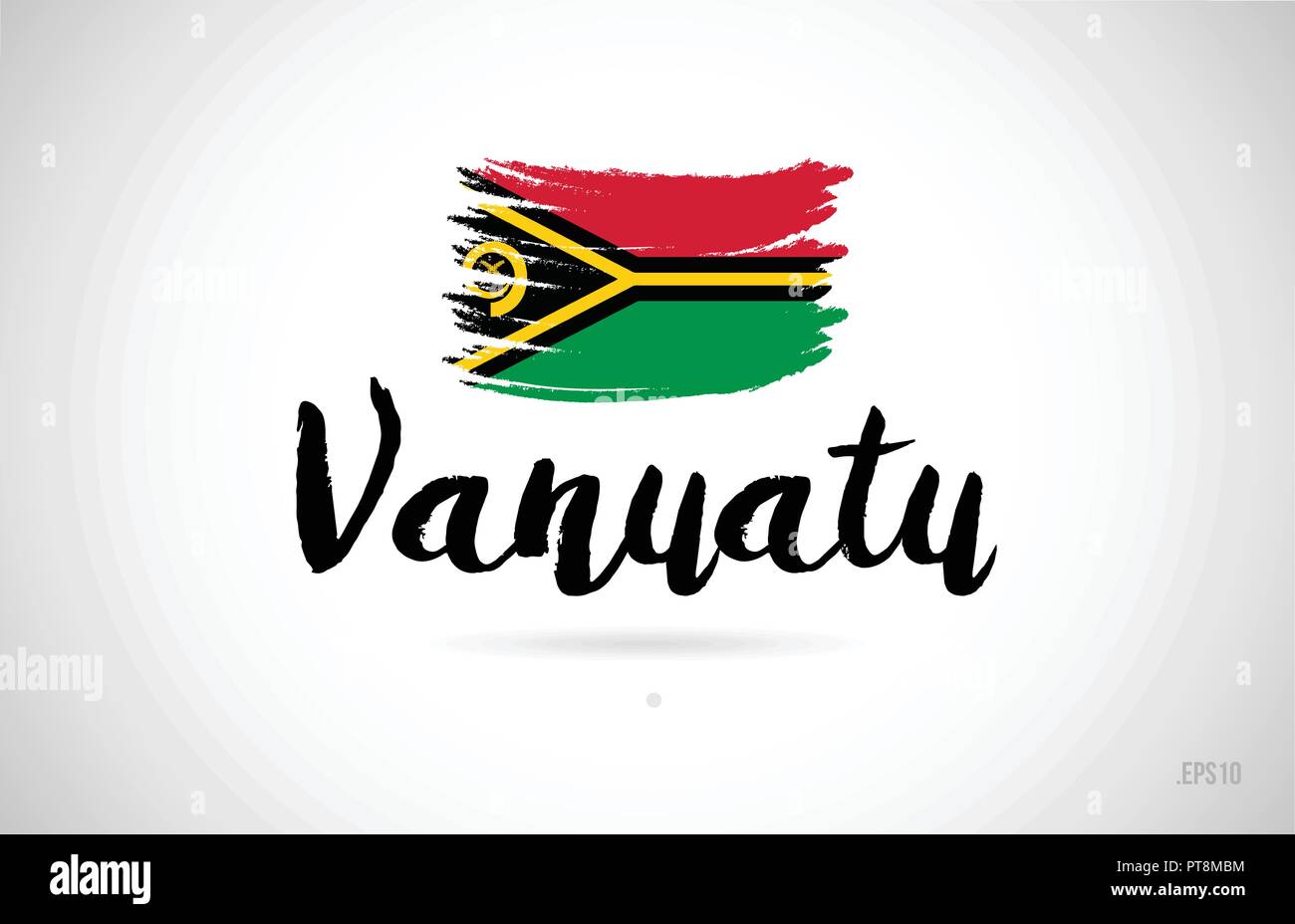 vanuatu country flag concept with grunge design suitable for a logo icon design Stock Vector ...