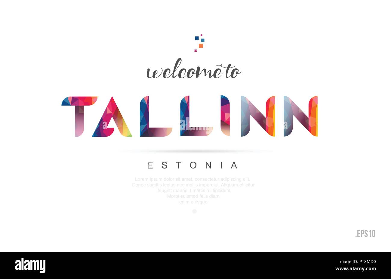 Welcome to tallinn Stock Vector Images - Alamy