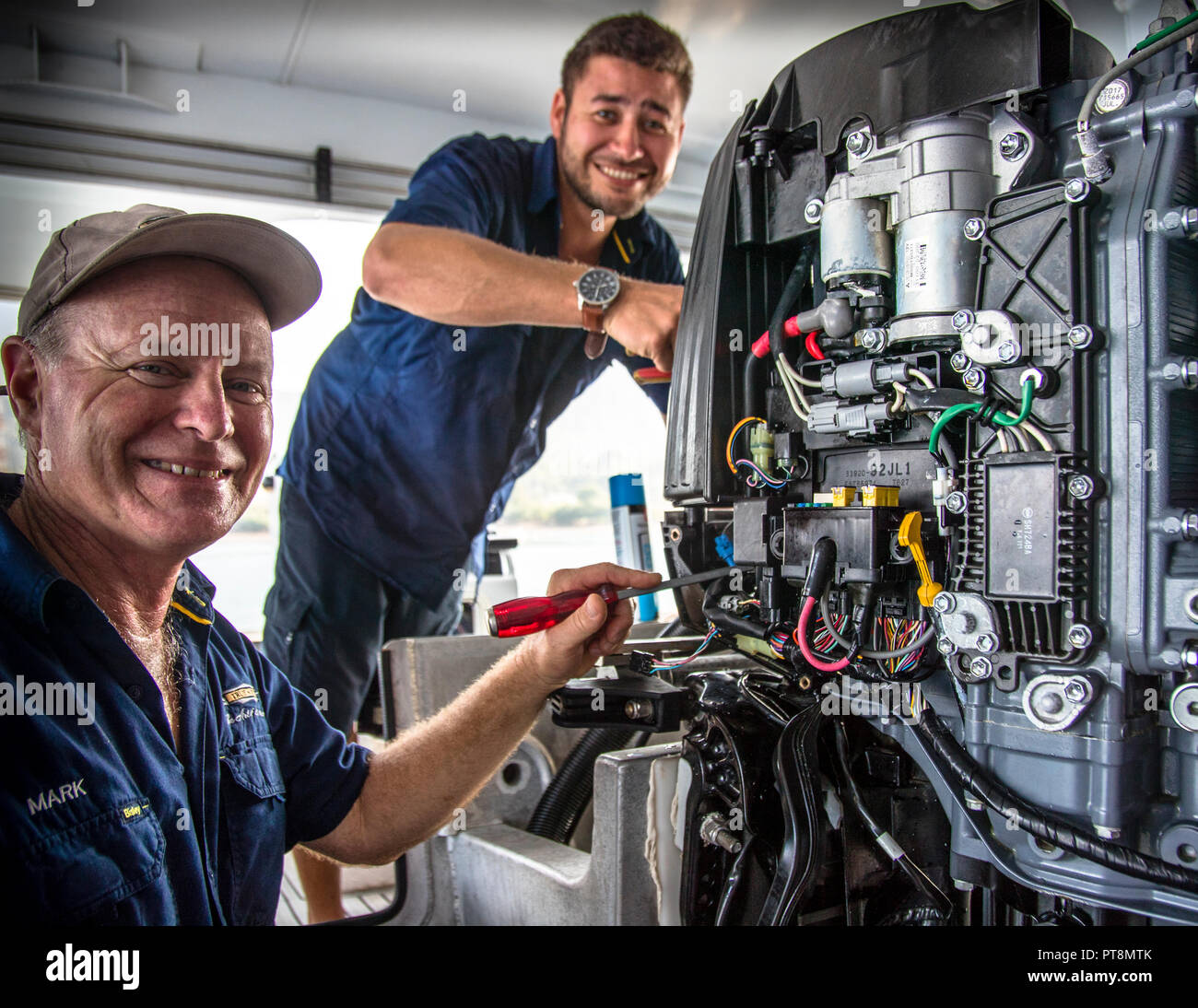 Outboard engine maintenance hi-res stock photography and images - Alamy