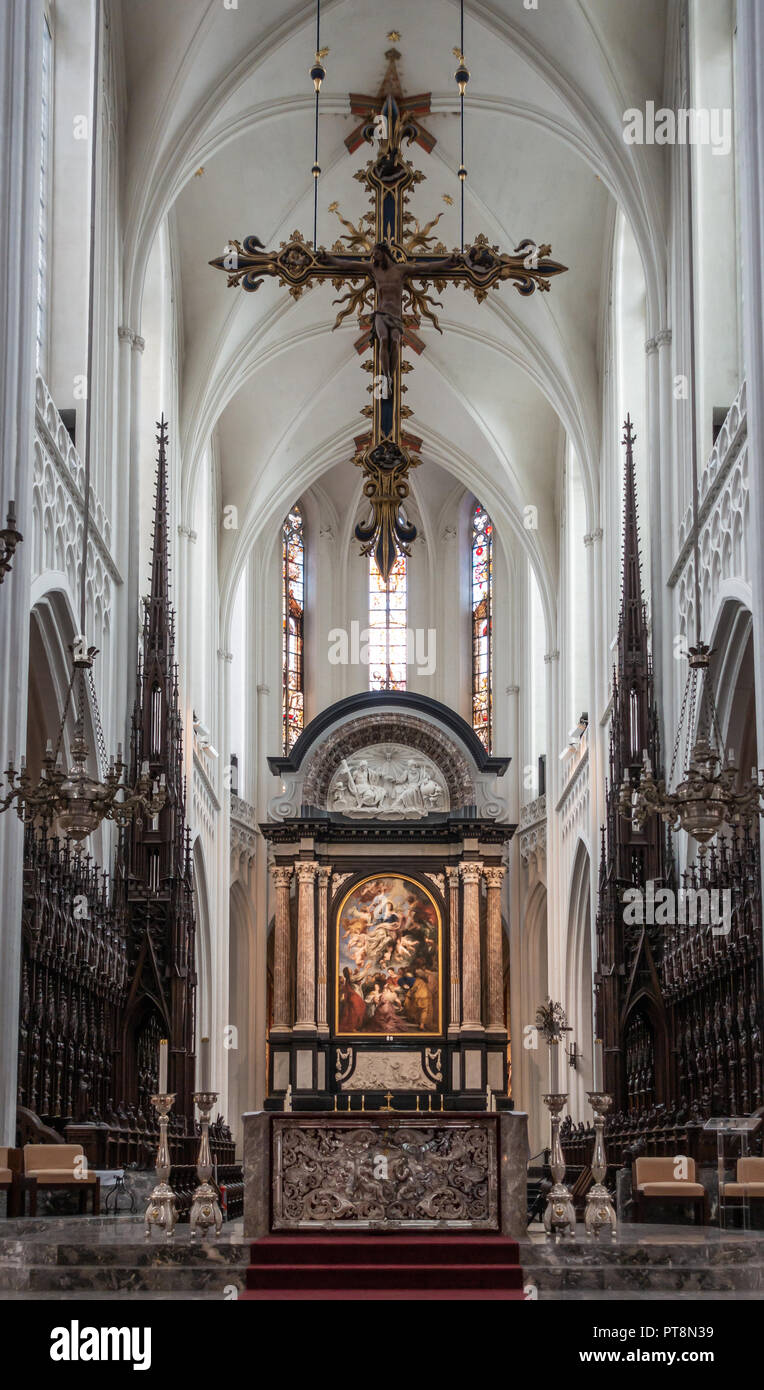 Antwerp, Belgium - September 24, 2018: The Assumption of the Virgin ...