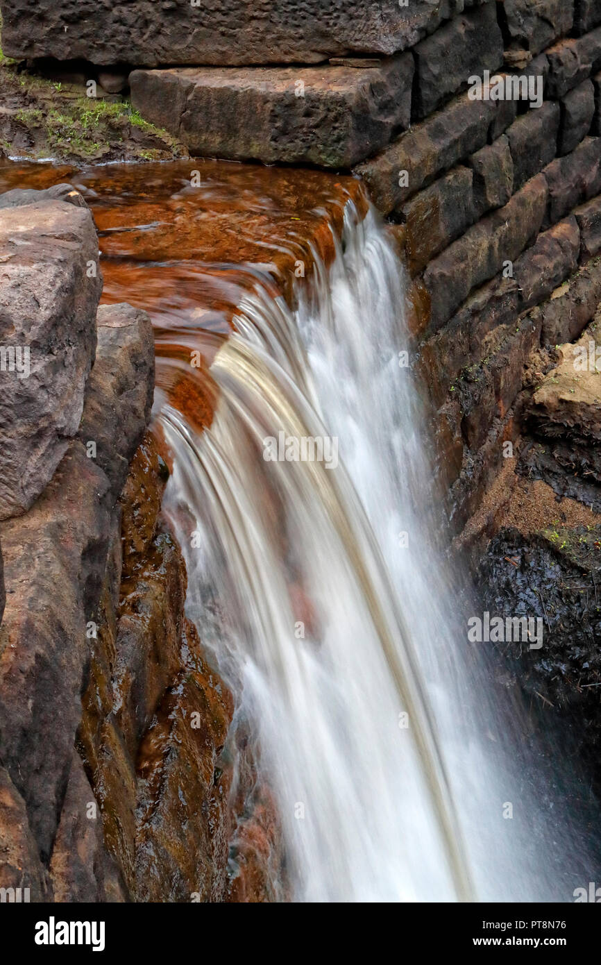 Waterfall into Thruscross Reservoir, this waterfall is created only ...