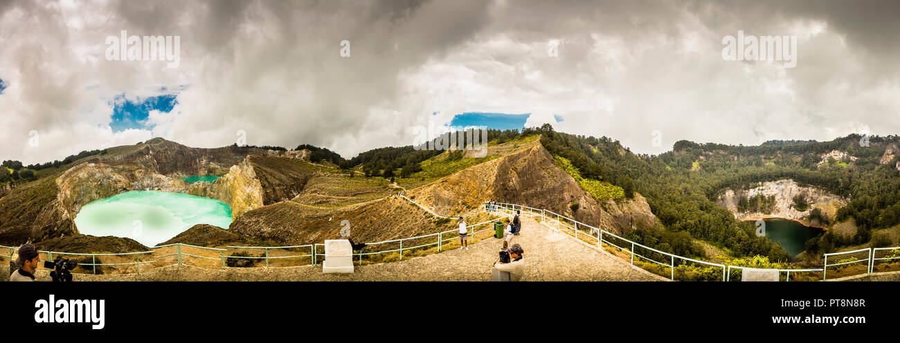Kelimutu-Volcano on Flores, Indonesia Stock Photo - Alamy