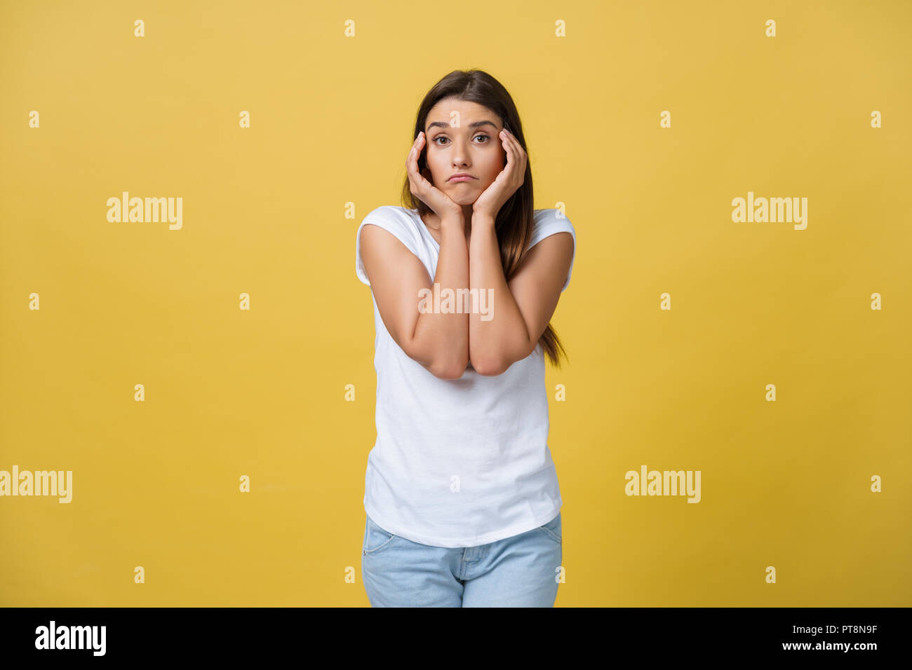 Woman pleading look hi-res stock photography and images - Alamy