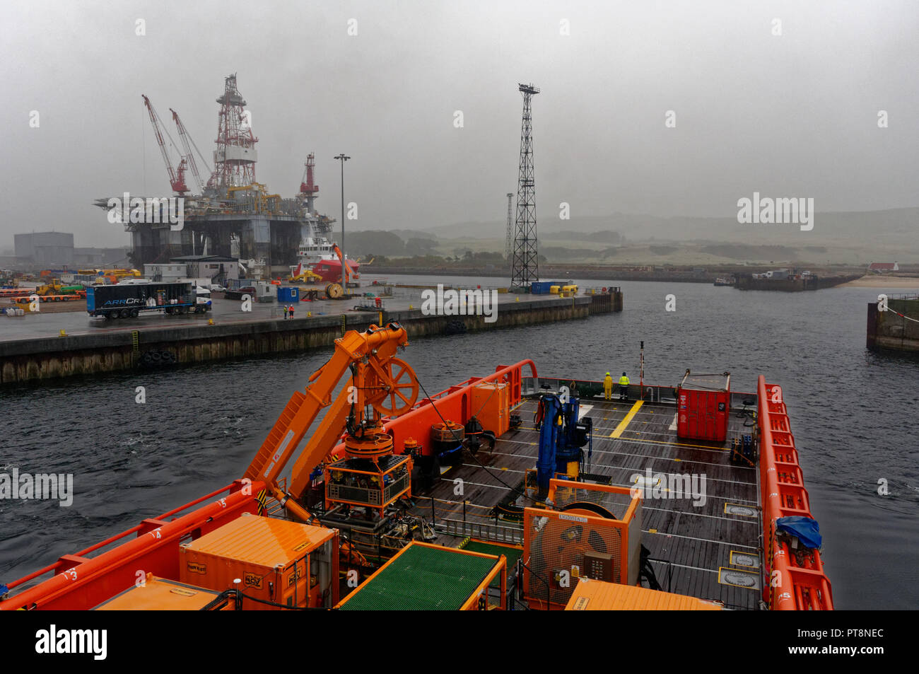 The EDT Kennedy docks in the Port of Nigg, Scotland Stock Photo - Alamy