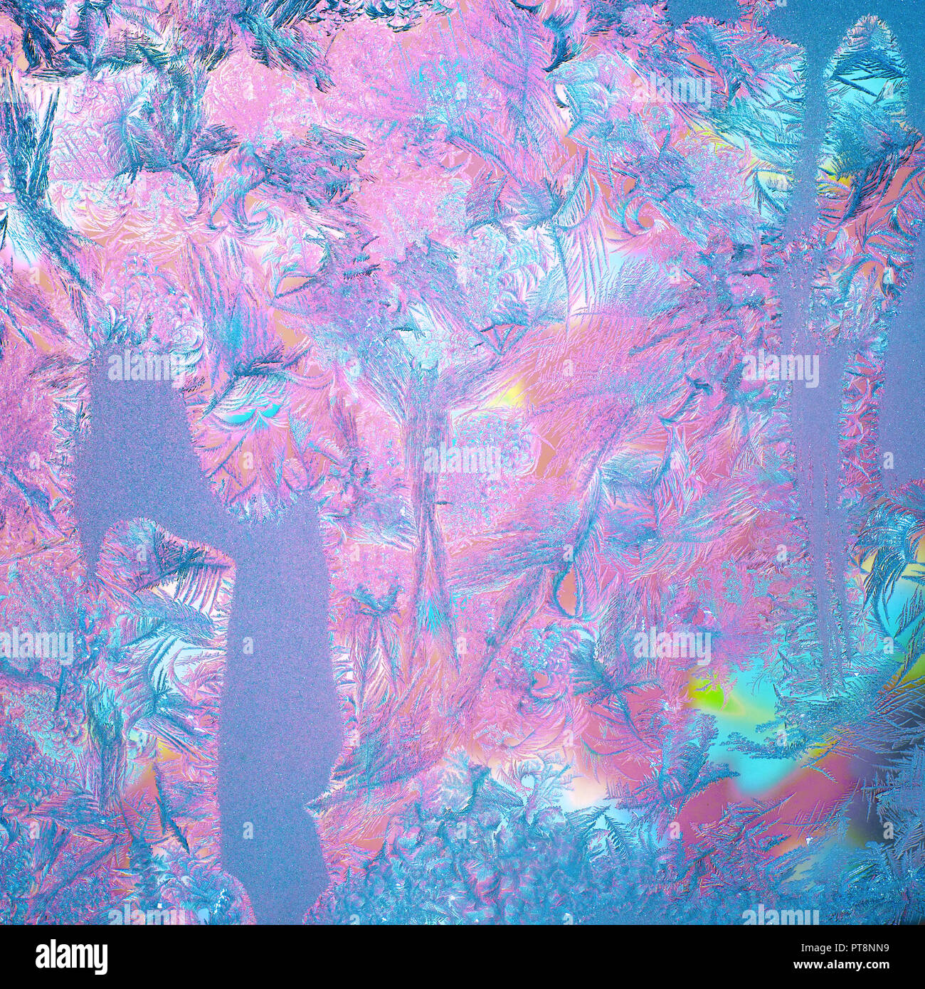 Frosty pattern on the window Stock Photo - Alamy