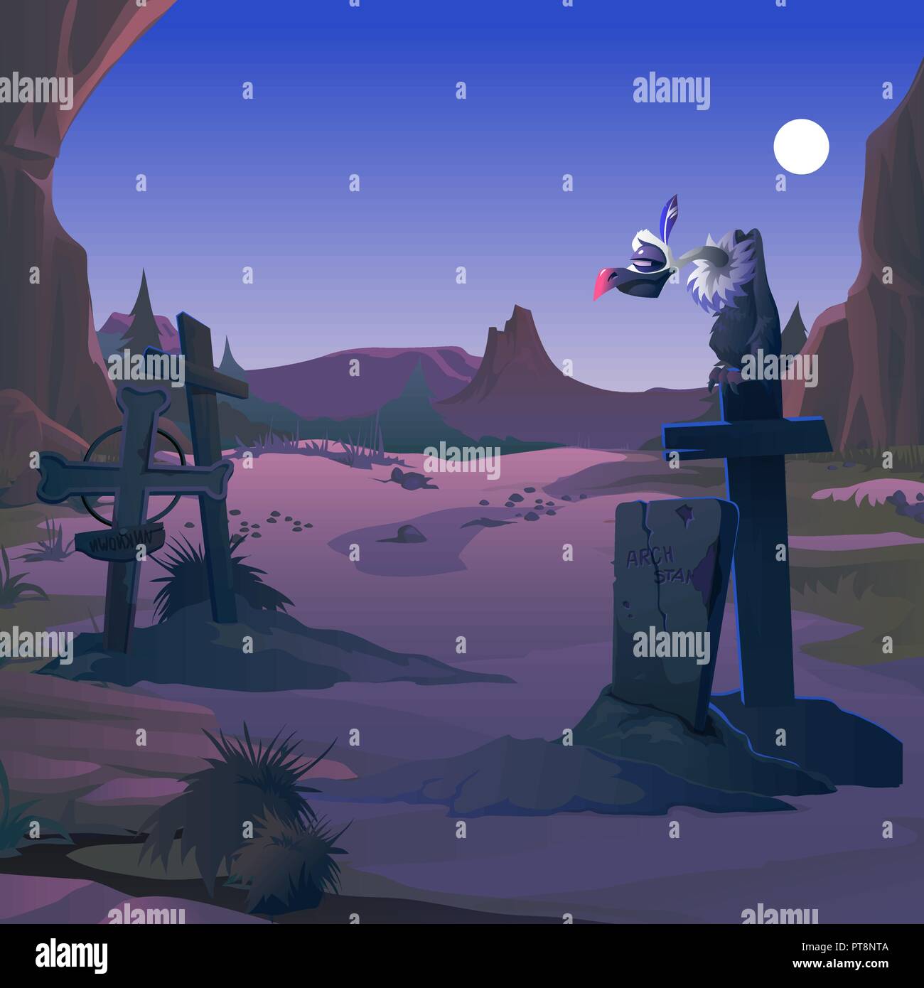 Old abandoned cemetery Stock Vector Images - Alamy