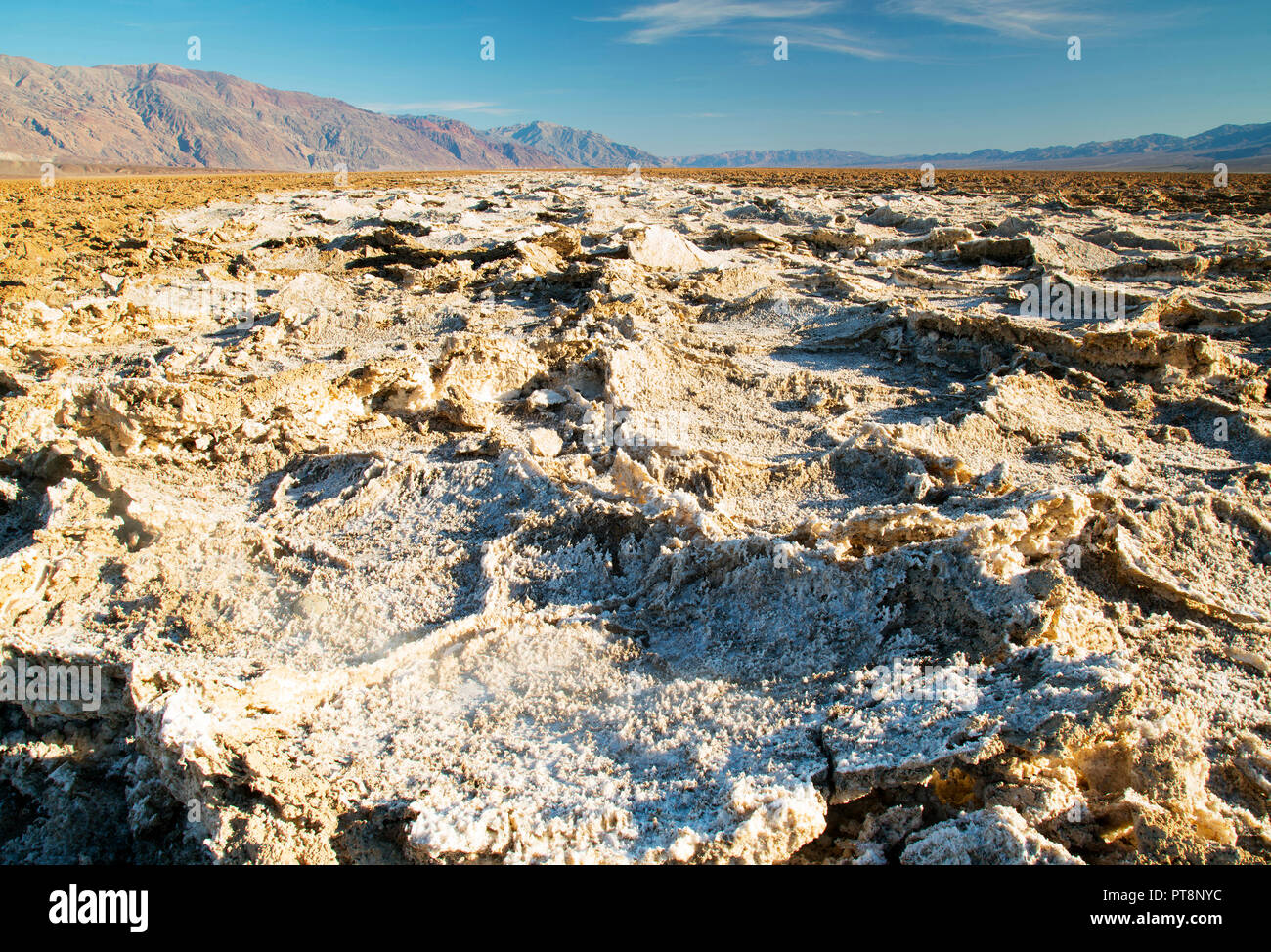 Salt Flats at Badwater Basin in Death Valley National Park, California ...
