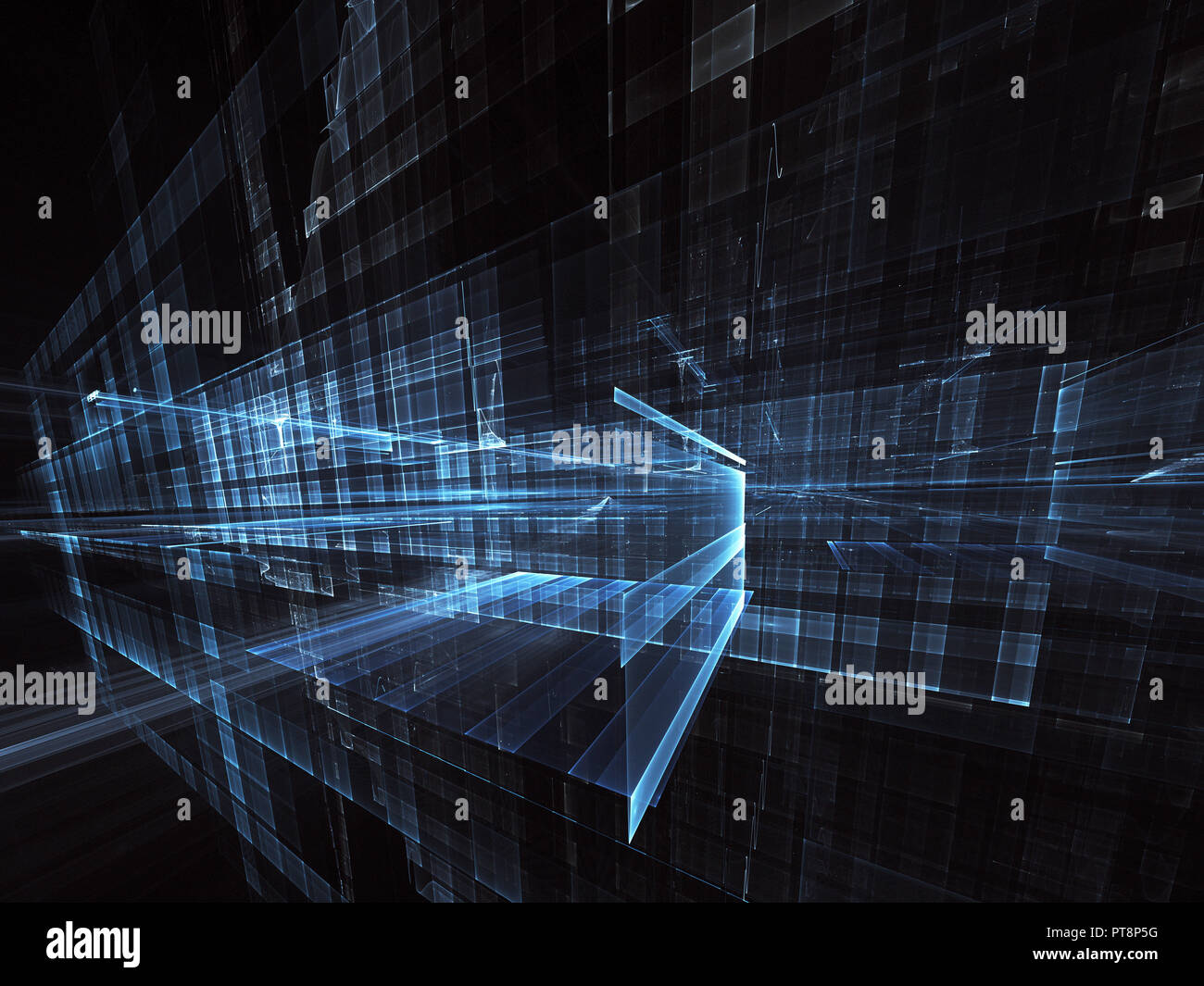 Computer generated abstract tehnology image. Three-dimensional 3D ...
