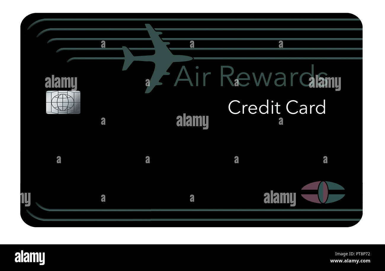 Here is a modern design on a air miles rewards credit card. It shows ...