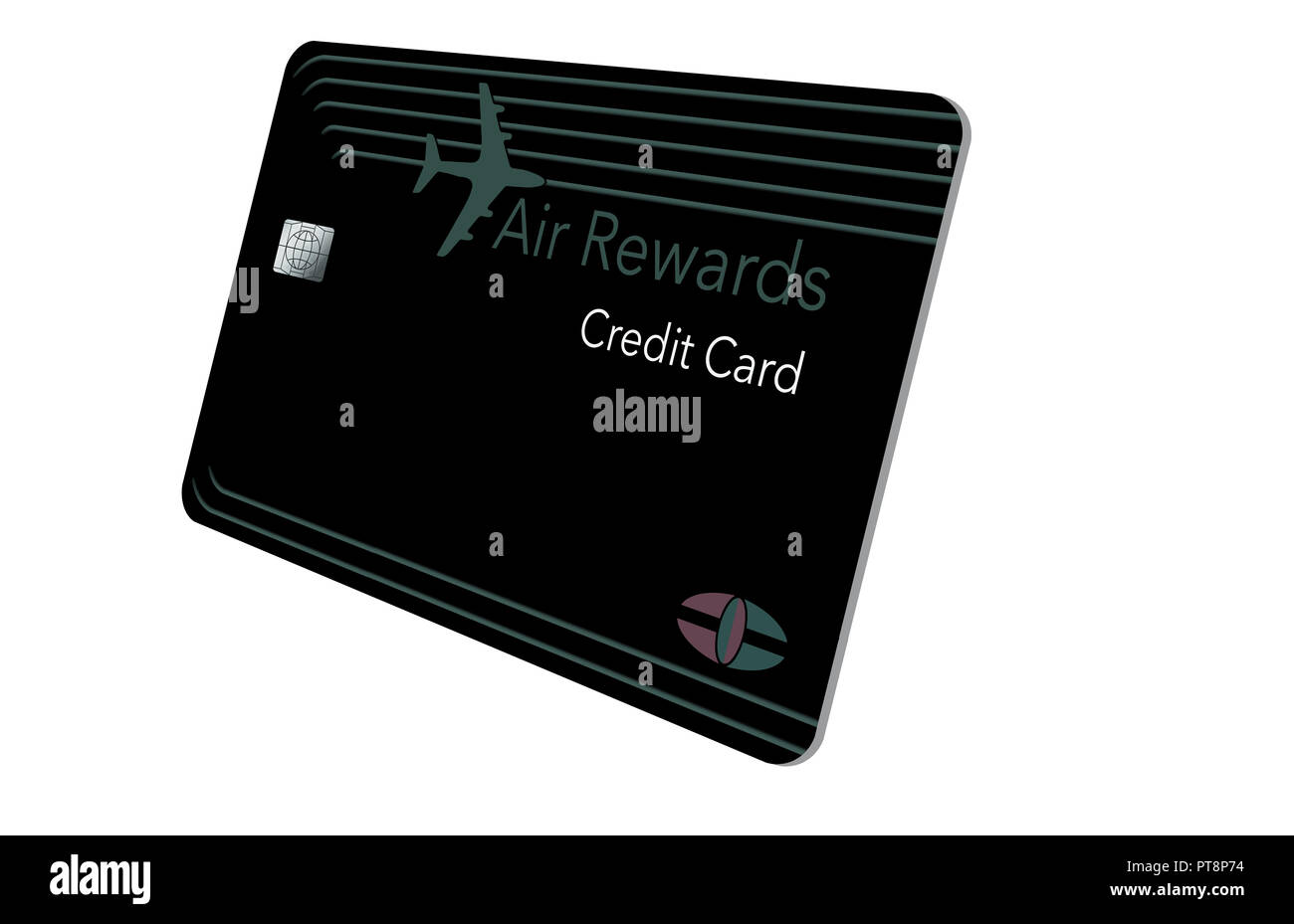 Here is a modern design on a air miles rewards credit card. It shows ...