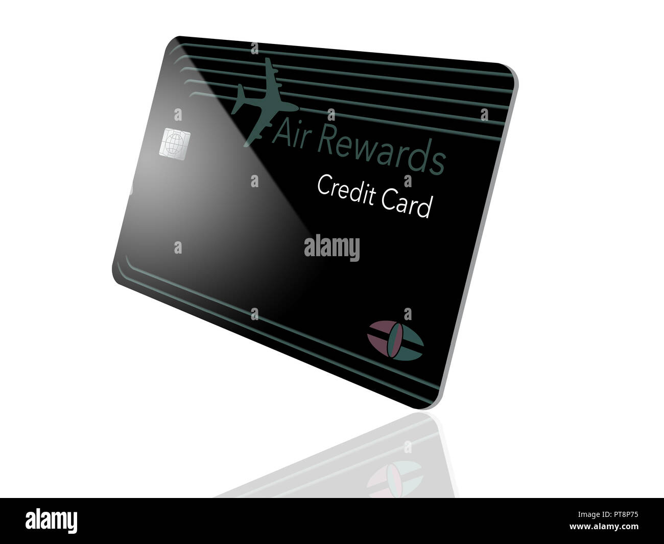 Here is a modern design on a air miles rewards credit card. It shows ...