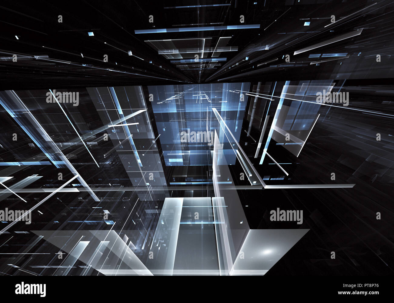 Computer generated abstract tehnology image. Three-dimensional 3D ...