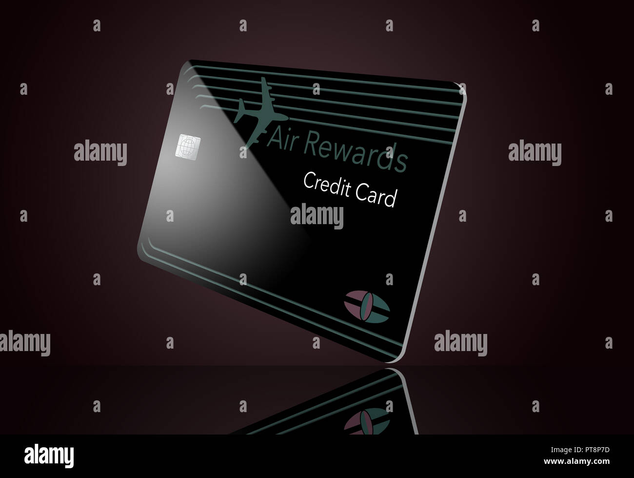 Here is a modern design on a air miles rewards credit card. It shows ...
