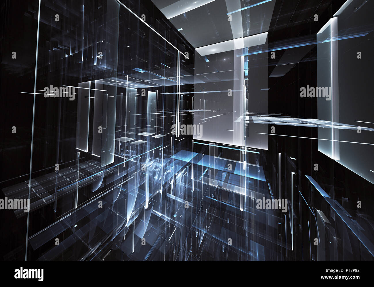 Computer generated abstract tehnology image. Three-dimensional 3D ...