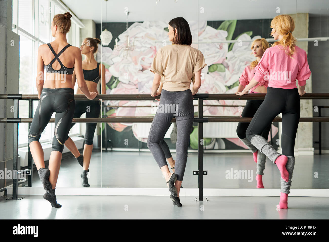 Three Ballet Dancers Back View Stock Photo - Alamy