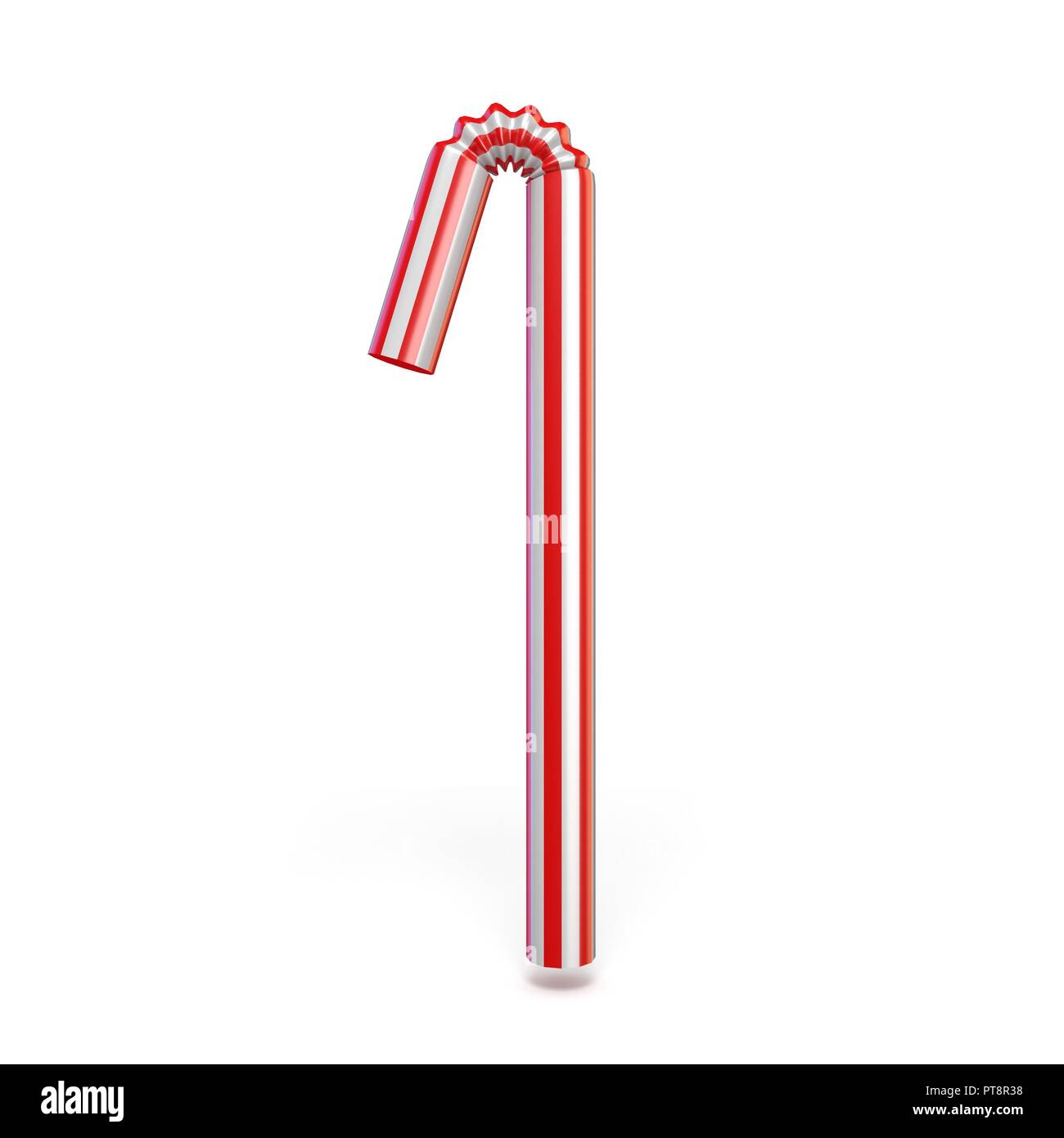 Drinking straw Number 1 ONE 3D render illustration isolated on white ...