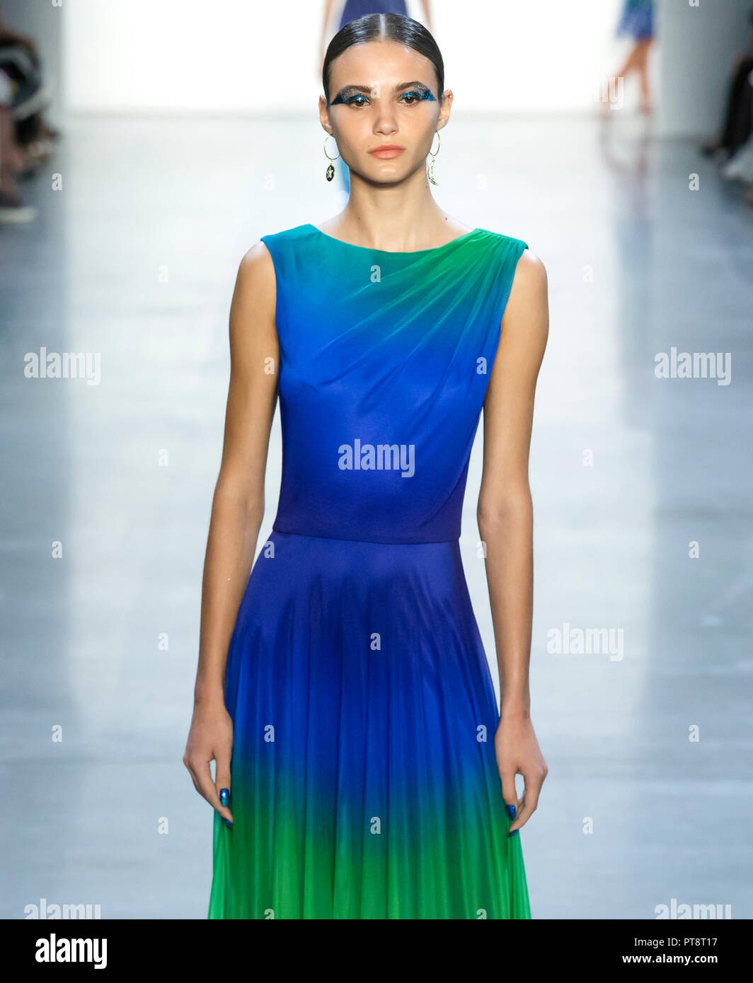 NEW YORK, NY - September 06, 2018: Lore Varga walks the runway at the ...