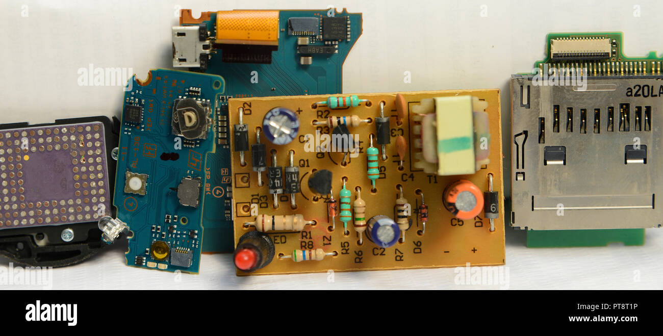 Electric circuit board and digital transformation Stock Photo - Alamy
