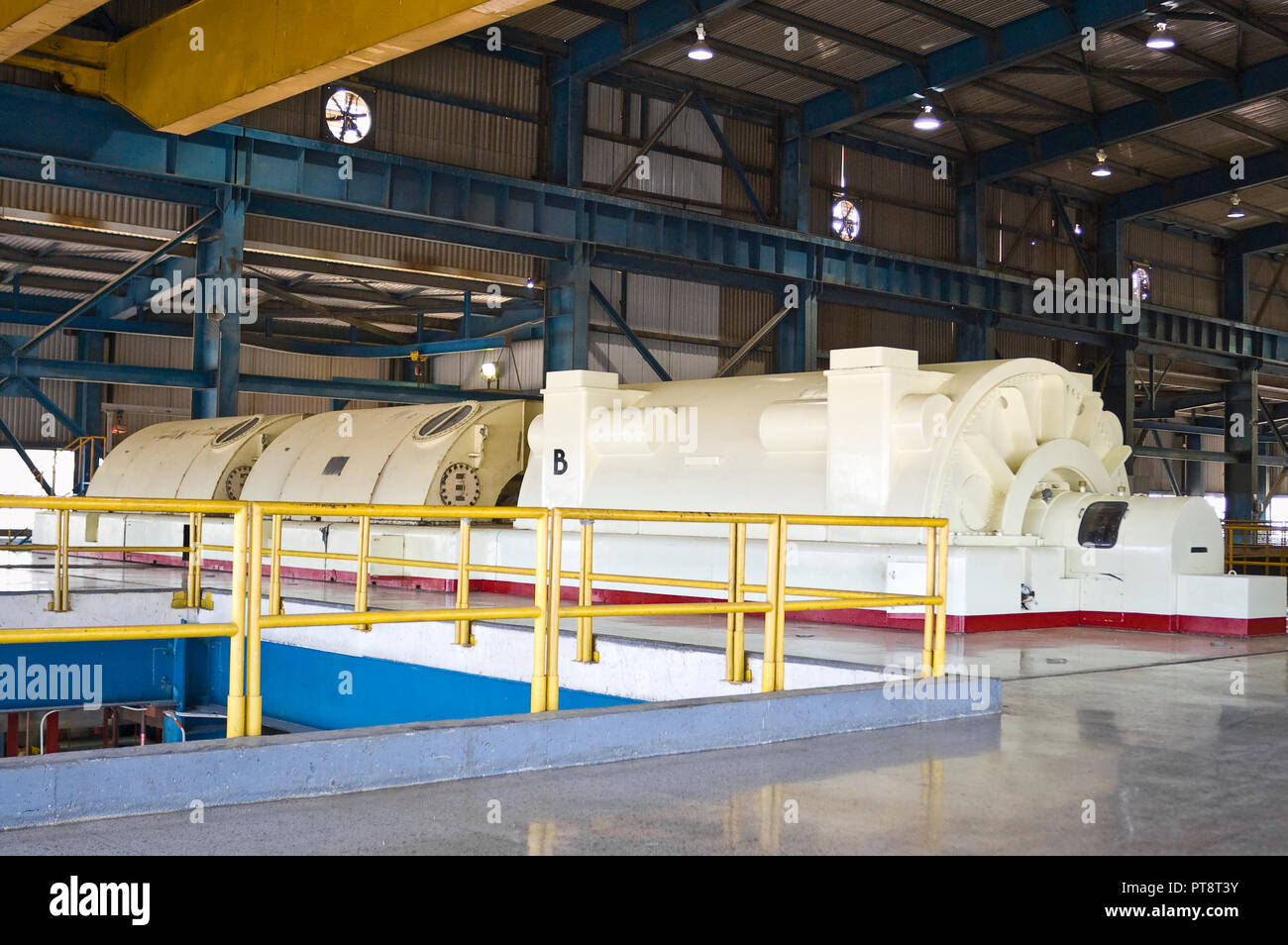 110 Megawatts power generator in CERRO PRIETO geothermal power plant at ...