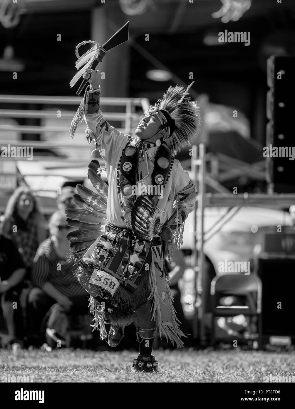 Participants dancing Native American style at the Stillwater Pow Wow in ...