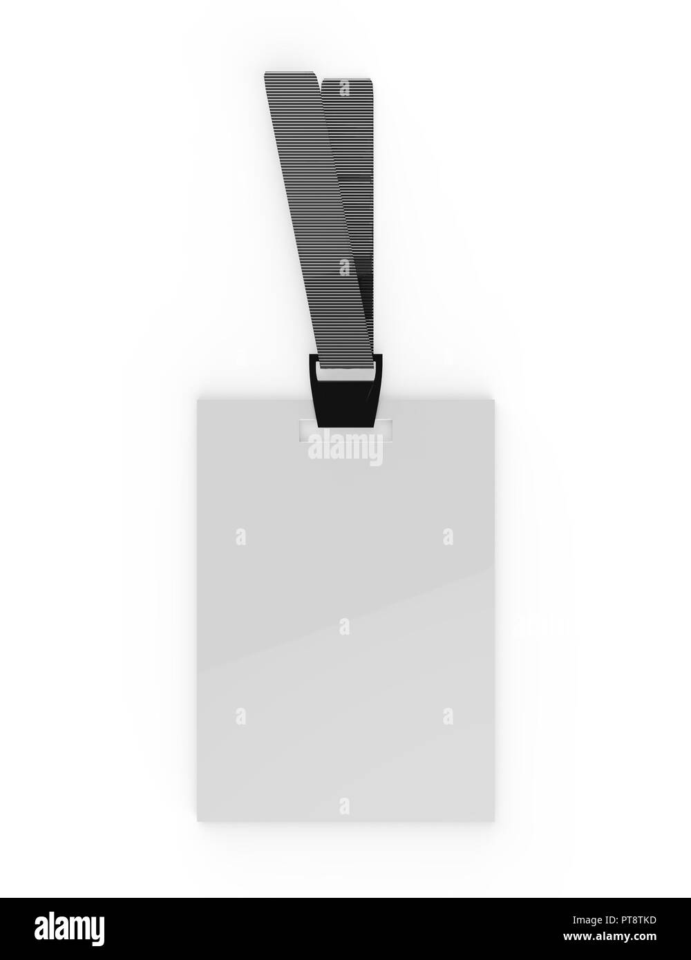 Realistic Blank Identity Card , Badge & Biometric Card With Blue Ribbon ...