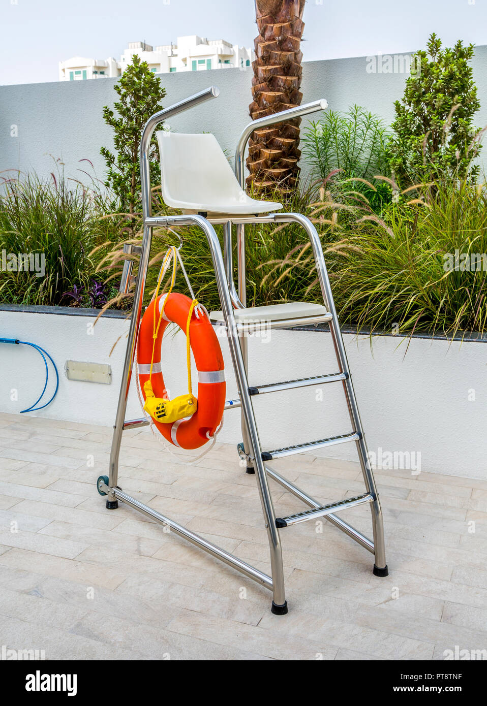 Ring life buoy, life guard seat Stock Photo - Alamy