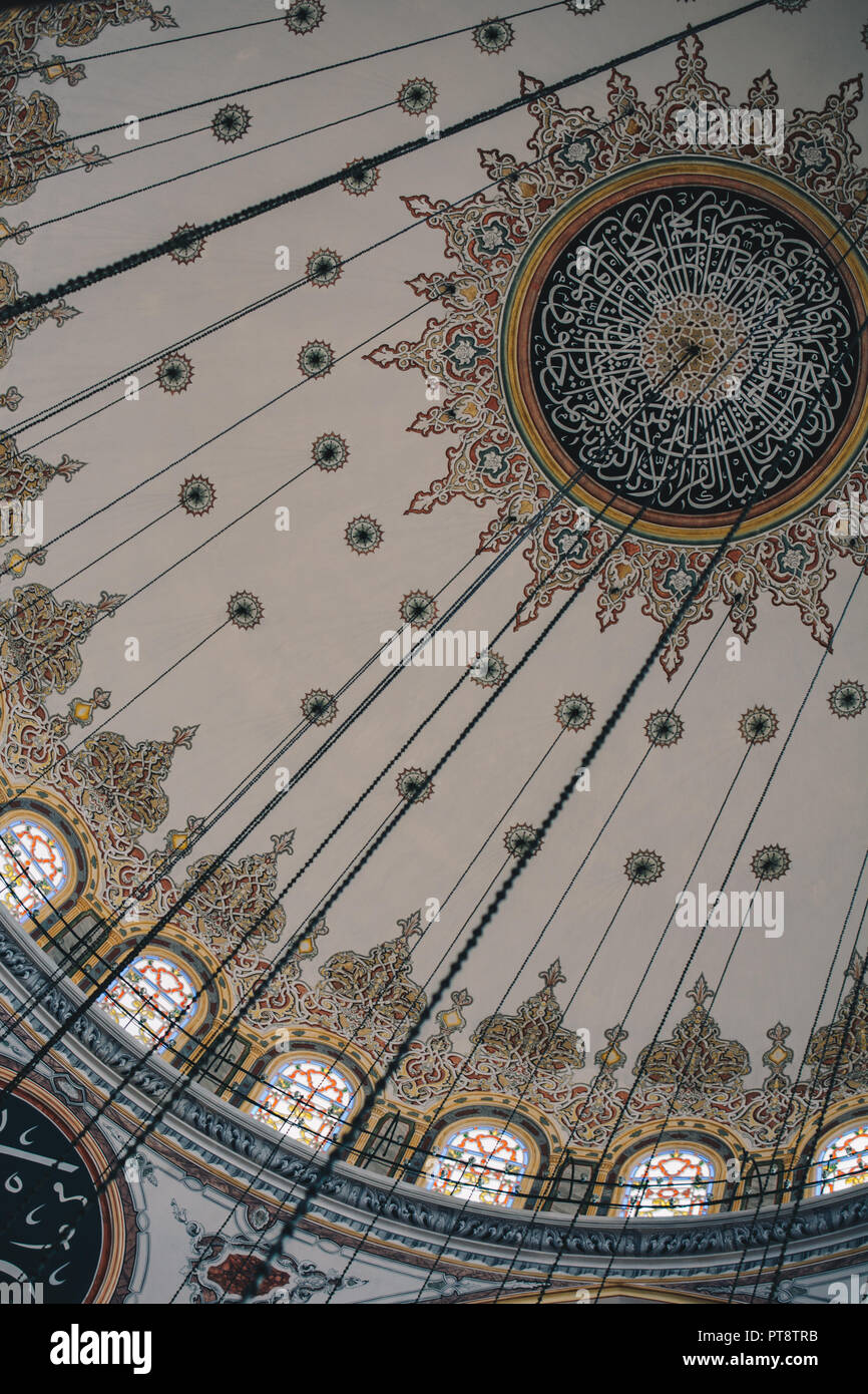 Inner view of dome in Ottoman architecture in, Istanbul, Turkey Stock ...