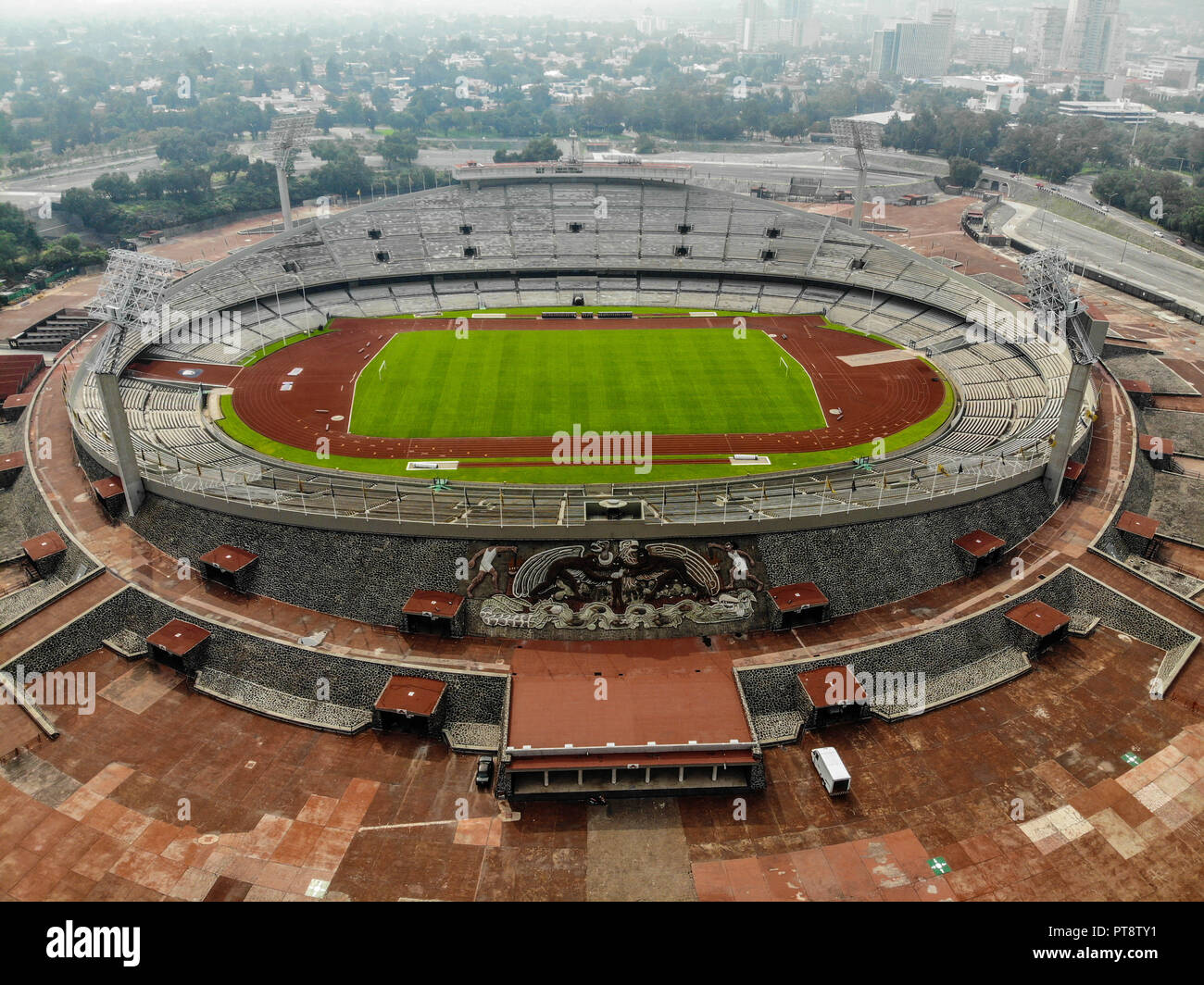 aerial view of the University Olympic Stadium, home of the soccer team ...