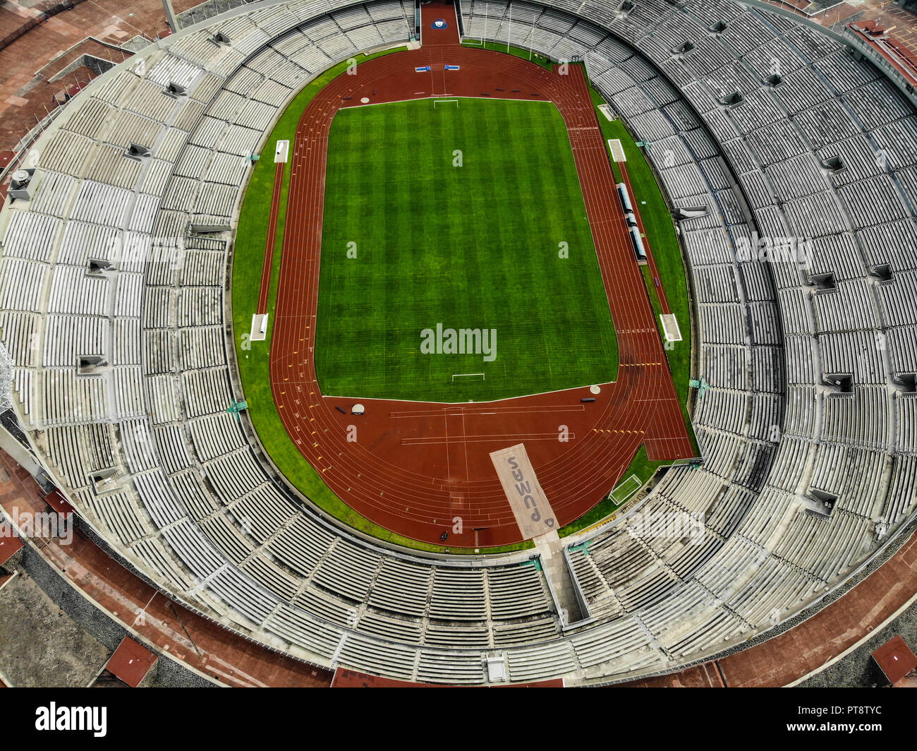 aerial view of the University Olympic Stadium, home of the soccer team ...