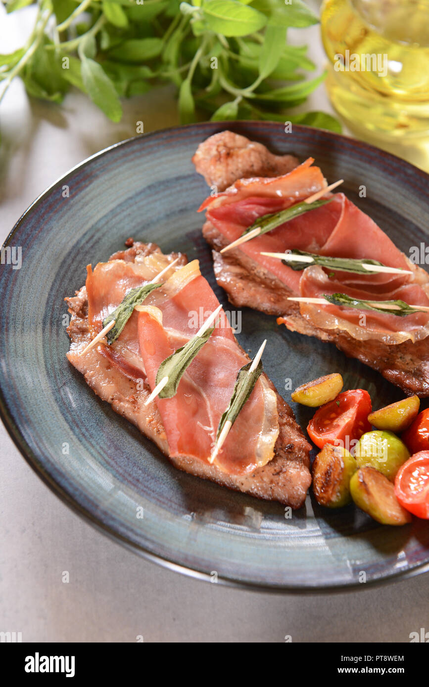 Meat italy saltimbocca saltimbocca alla romana hi-res stock photography ...