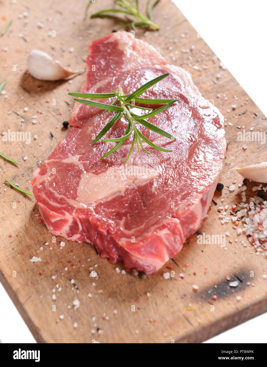 Steak isolated on white background Stock Photo - Alamy