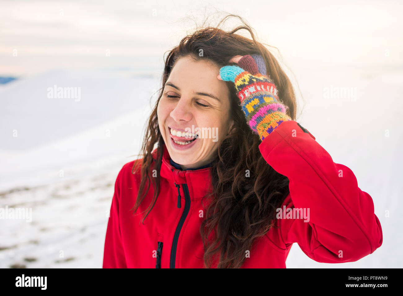 Woman extreme snow hi-res stock photography and images - Alamy