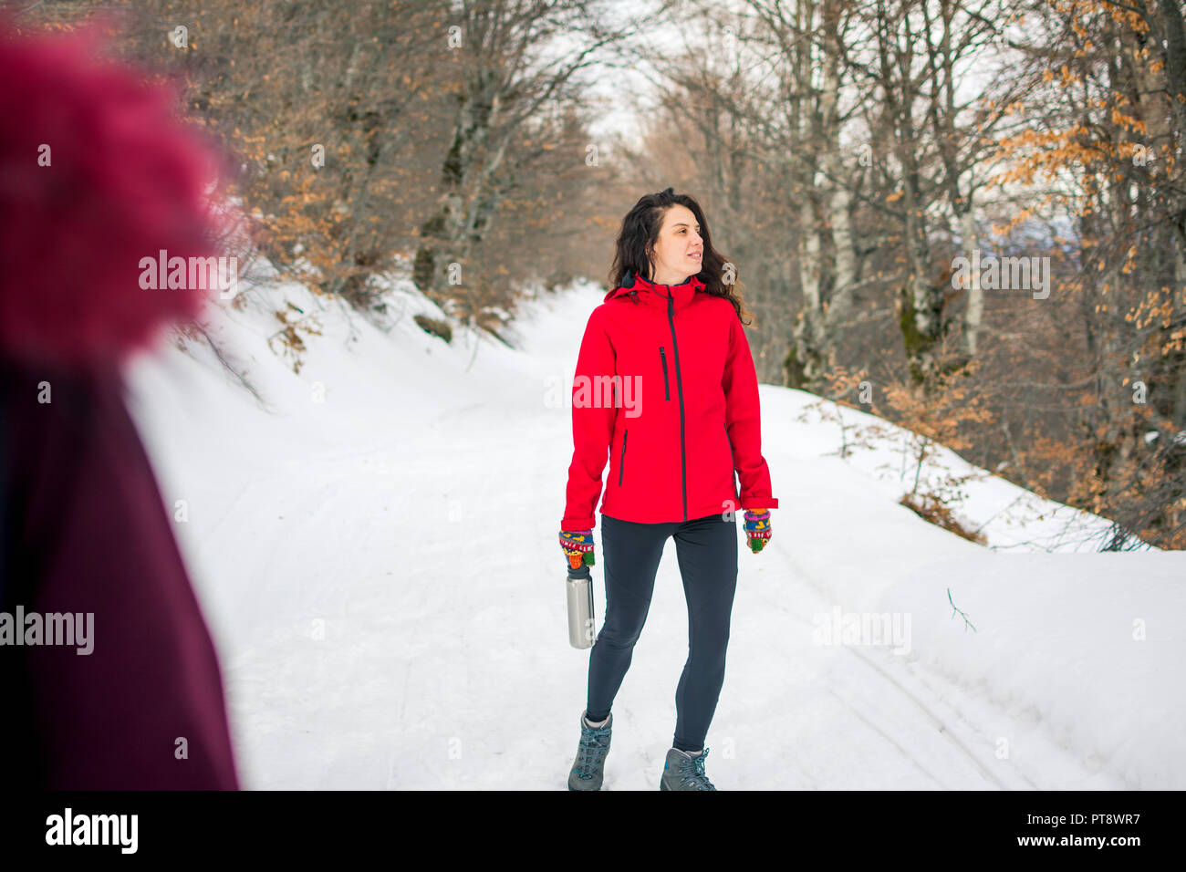 Two girls walking on path hi-res stock photography and images - Alamy