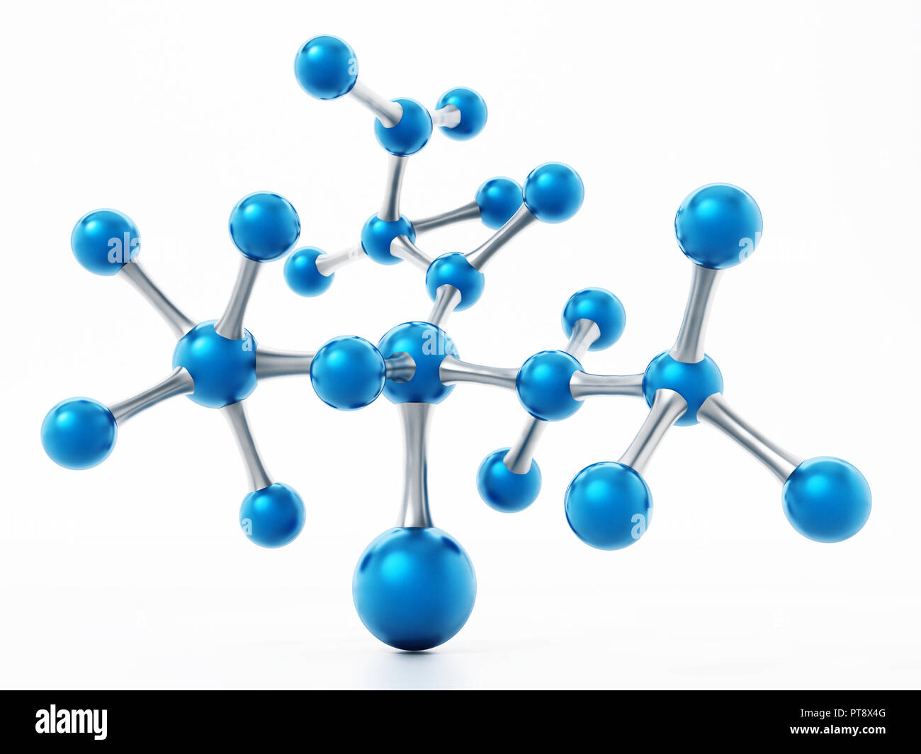 Molecular structure isolated on white structure. 3D illustration Stock ...