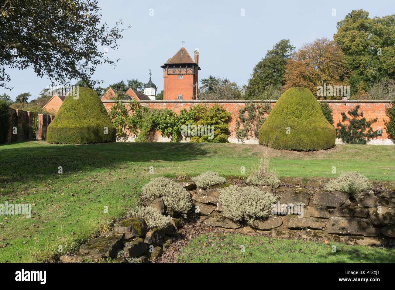 The water tower at Tylney Hall and gardens, a grand Victorian mansion ...