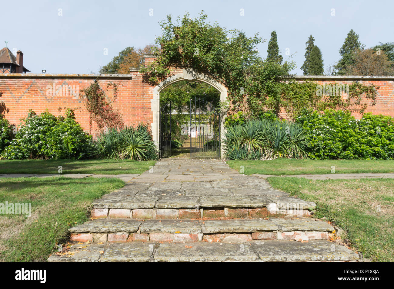 Walled garden at Tylney Hall, a grand Victorian mansion and now an ...