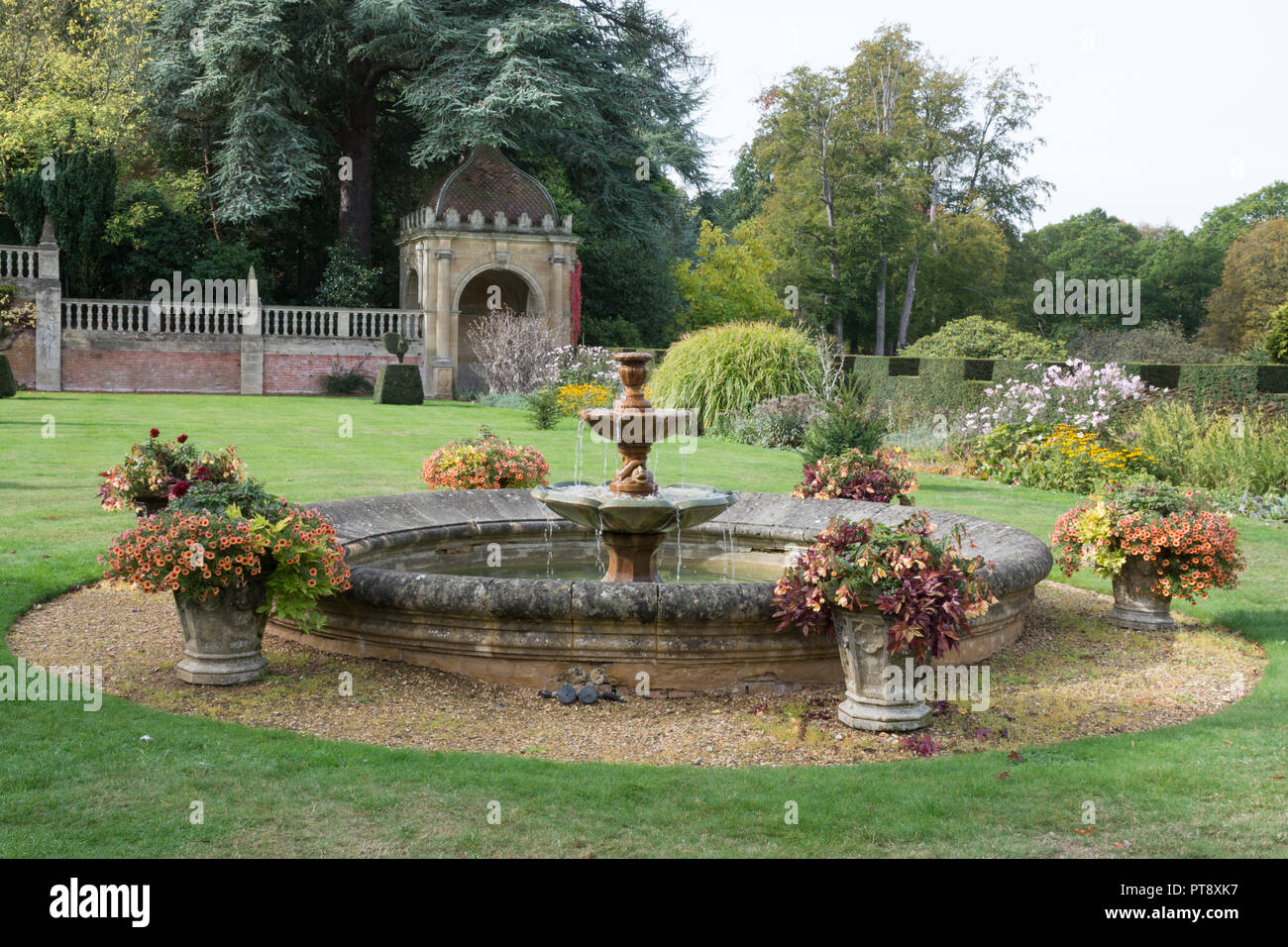 Italian Garden at Tylney Hall, a grand Victorian mansion and now an ...