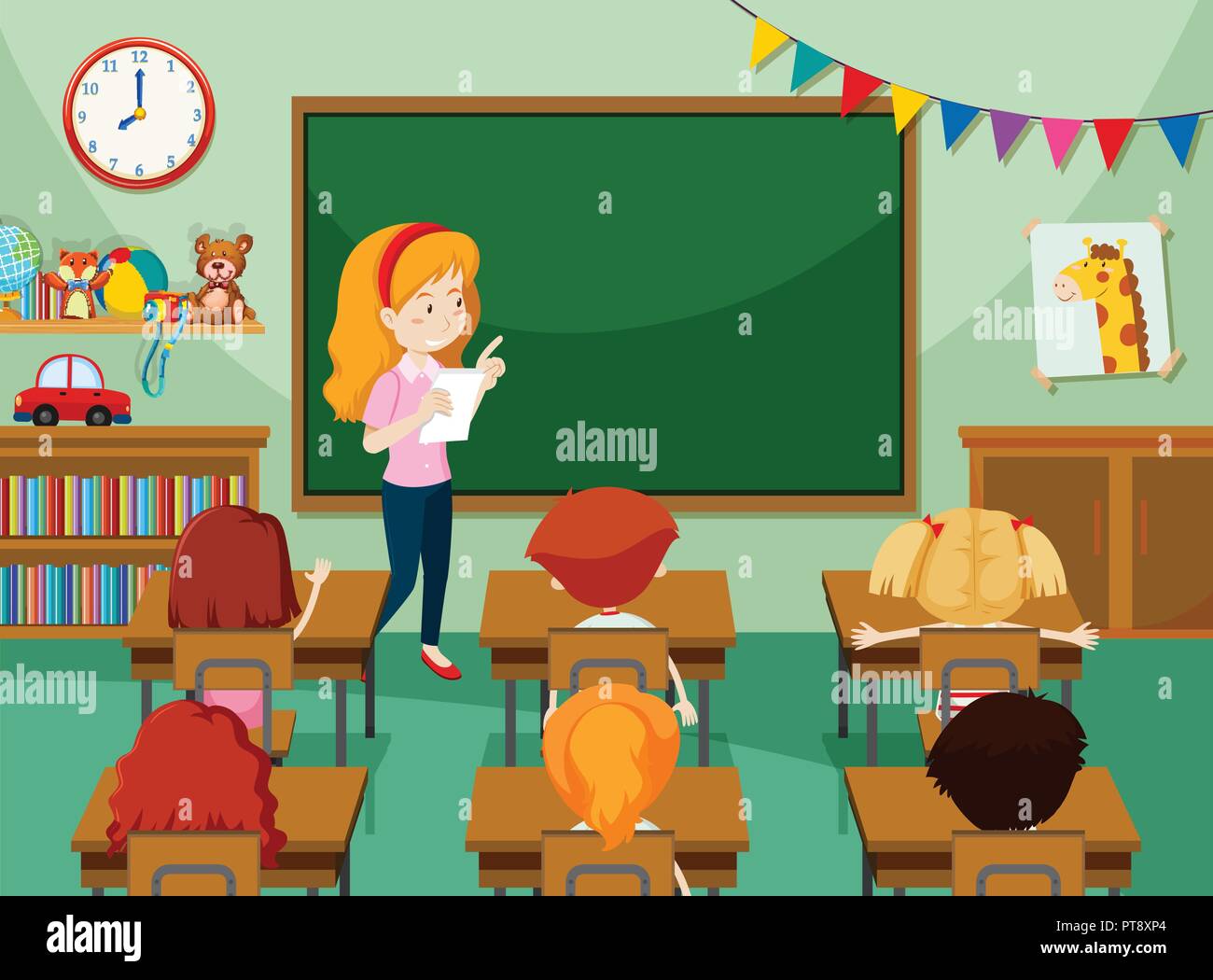 Teacher Talking To Class Clipart