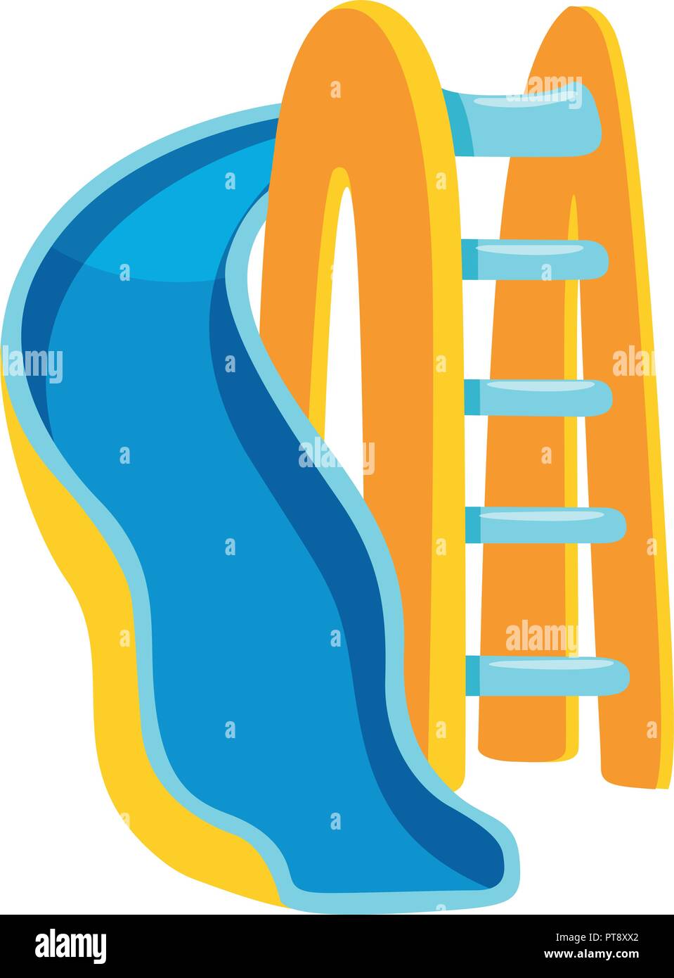 Blue and yellow slide illustration Stock Vector Image & Art - Alamy
