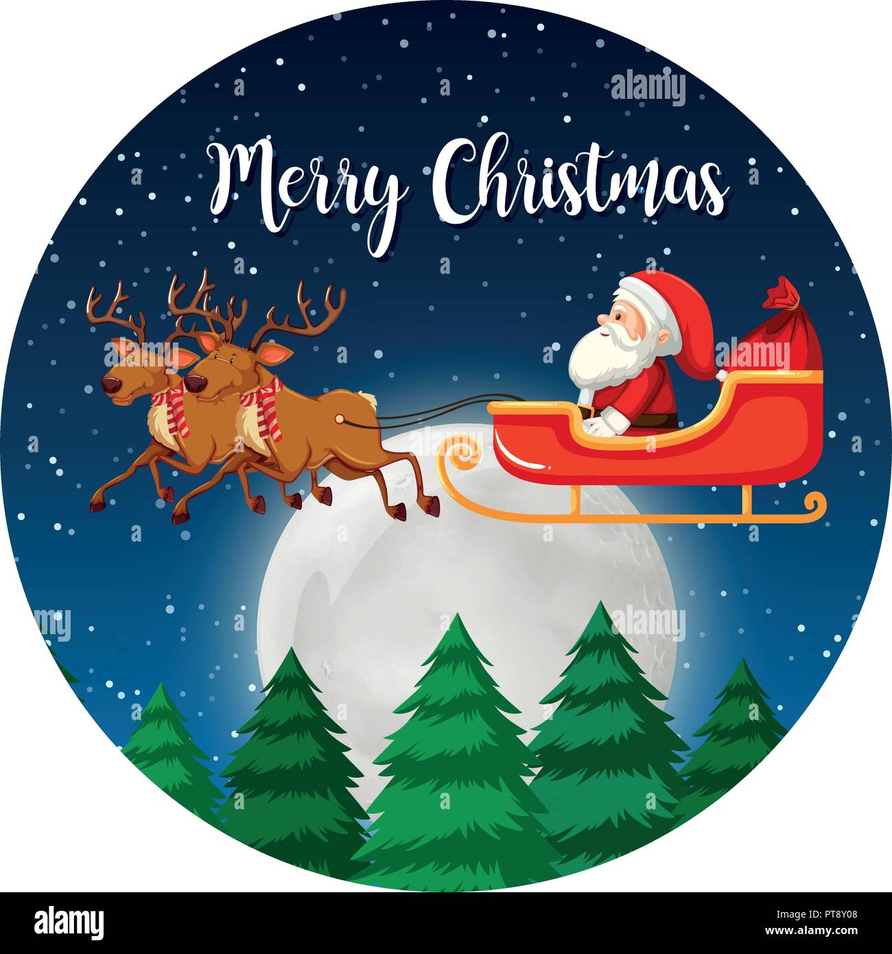 Santa reindeer clipart hi-res stock photography and images - Alamy