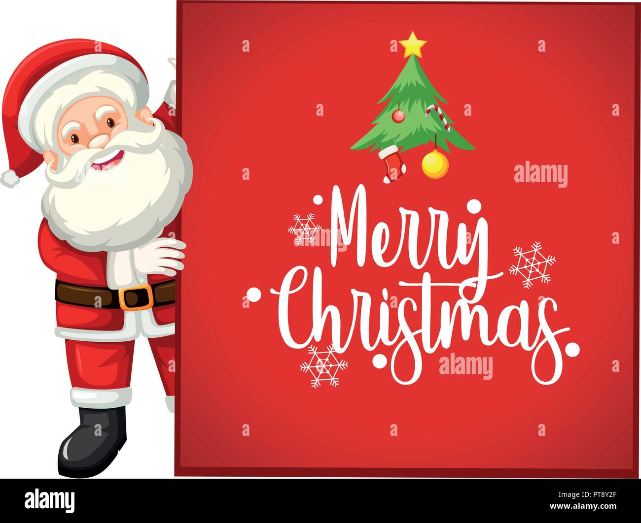 Merry Christmas santa card illustration Stock Vector Image & Art - Alamy