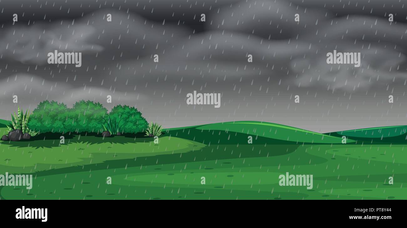 Park storm scene concept illustration Stock Vector Image & Art - Alamy