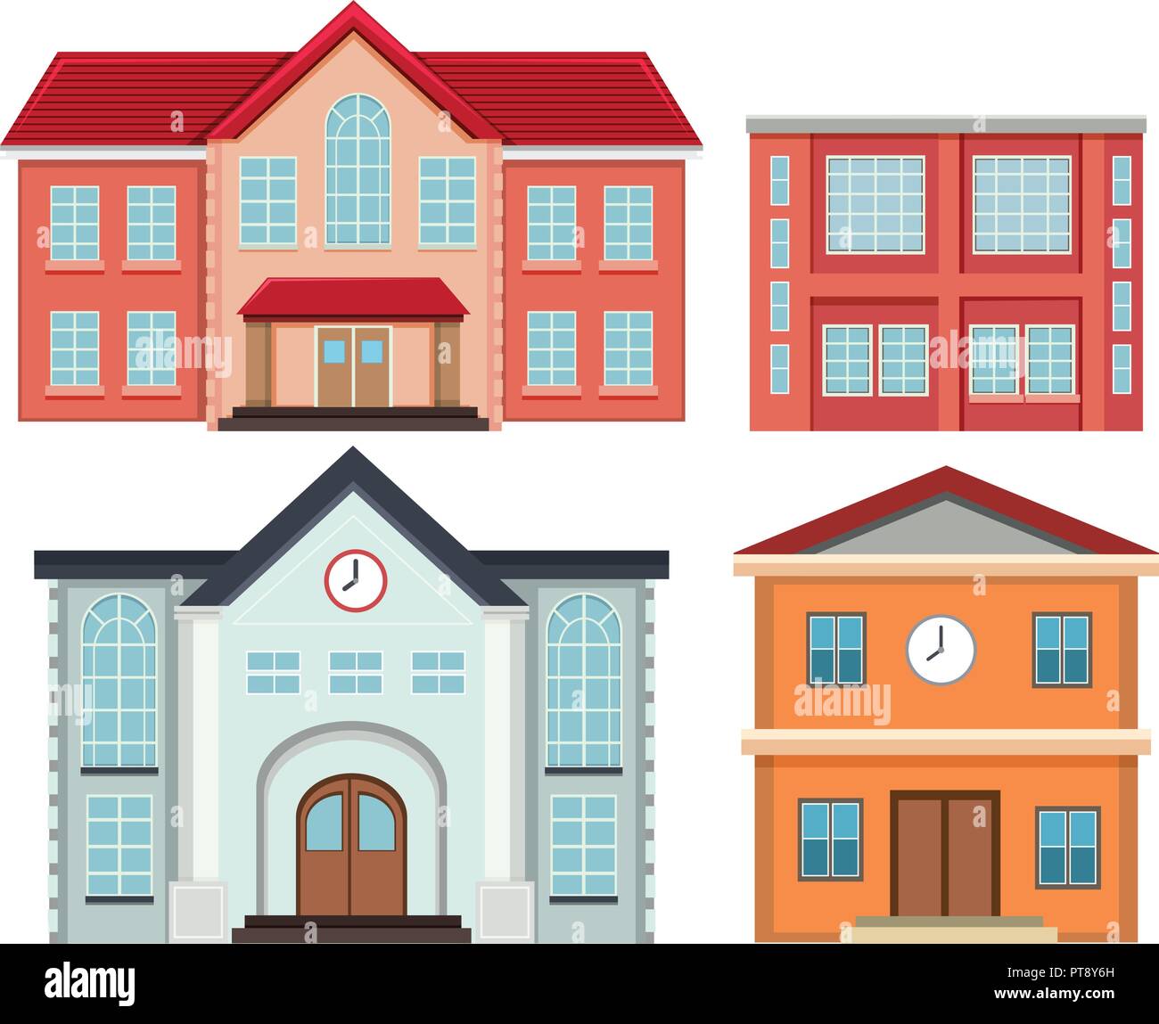 Brick buildings Stock Vector Images - Alamy