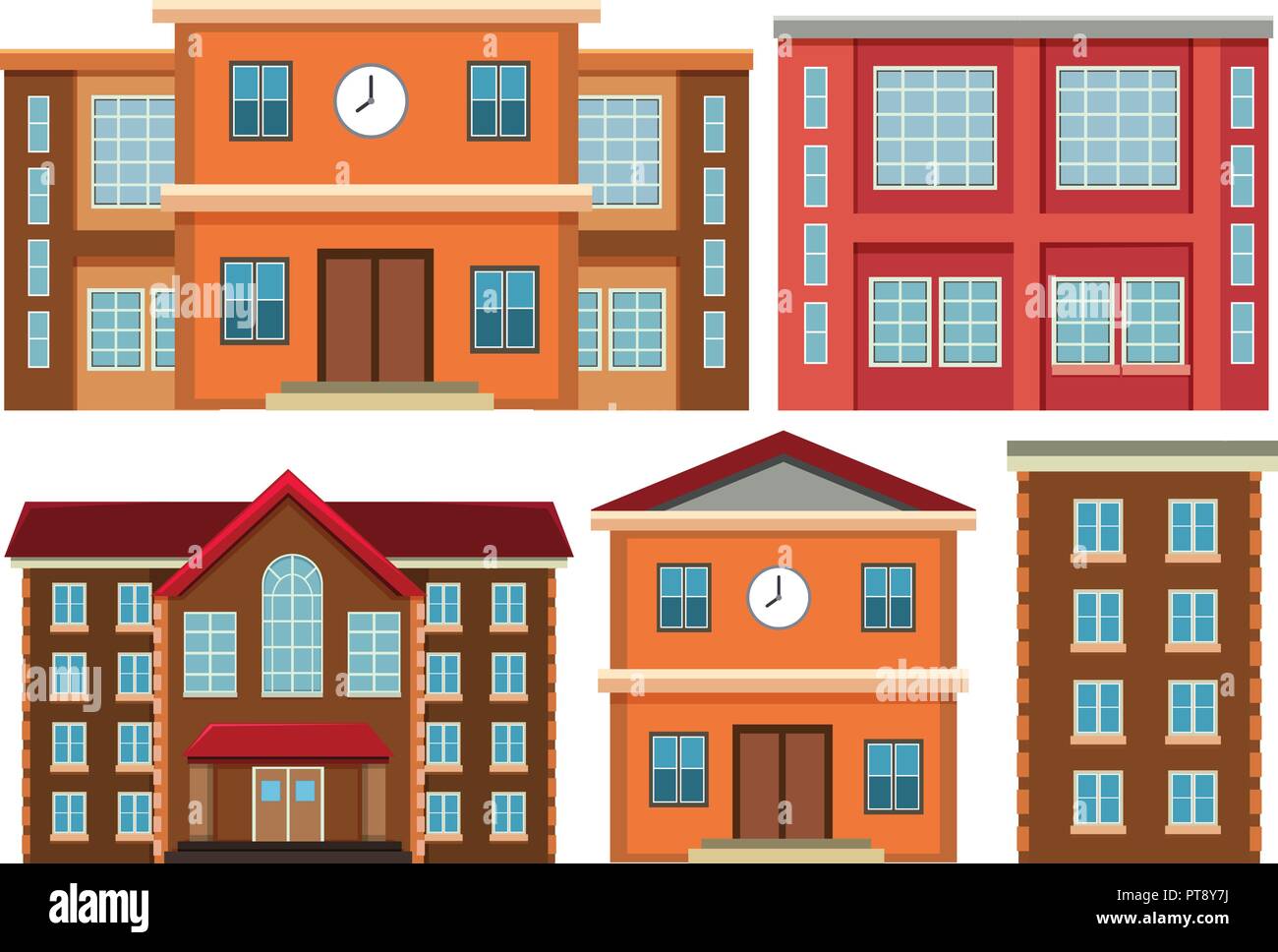 Set of exterior building illustration Stock Vector Image & Art - Alamy