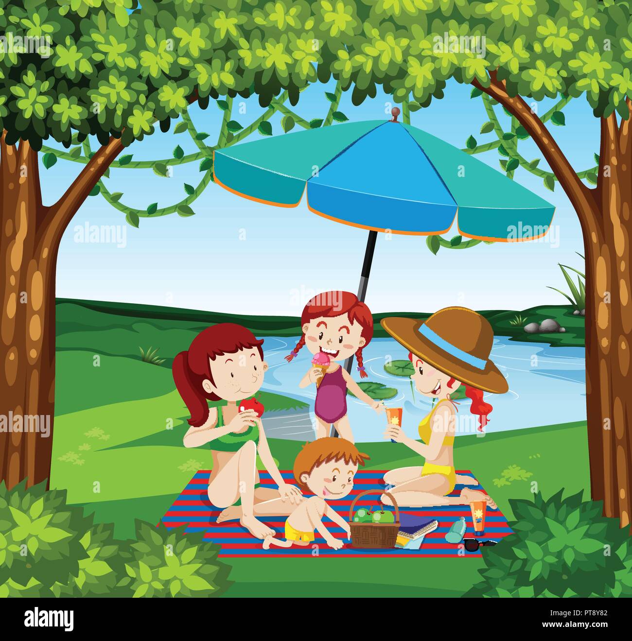 Picnic mat Stock Vector Images - Alamy