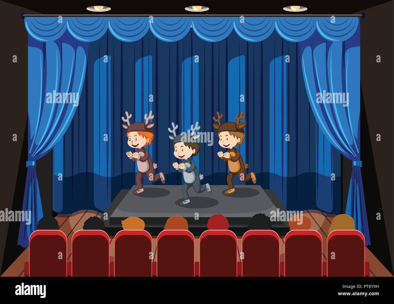 Children performing on stage illustration Stock Vector Image & Art - Alamy