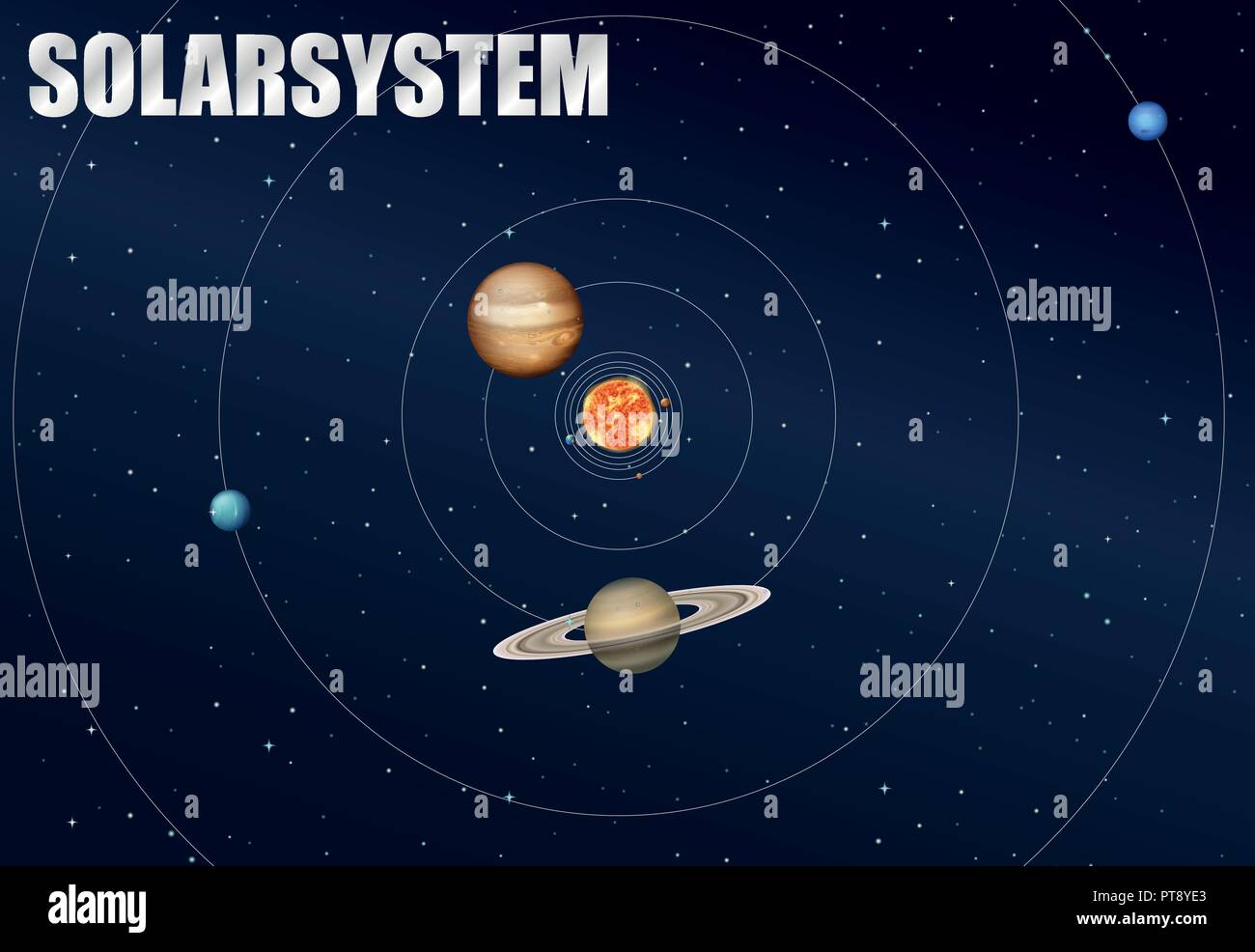 The solar system concept illustration Stock Vector Image & Art - Alamy